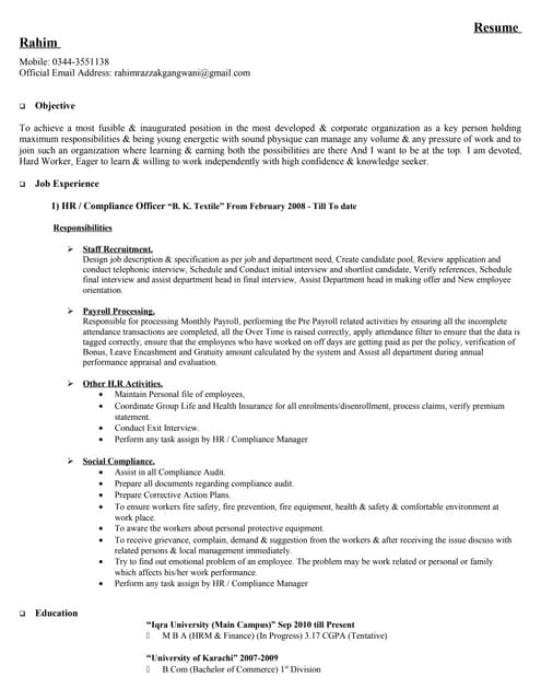 Firoz Alom CV(Officer) | PDF