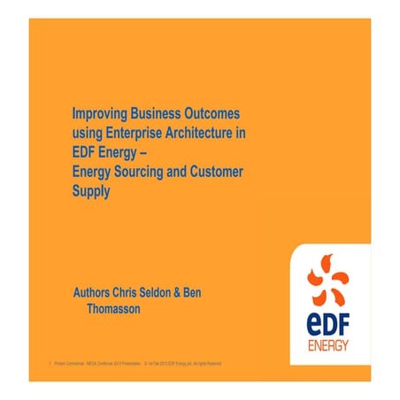 Improving Business Outcomes using EA | PPT