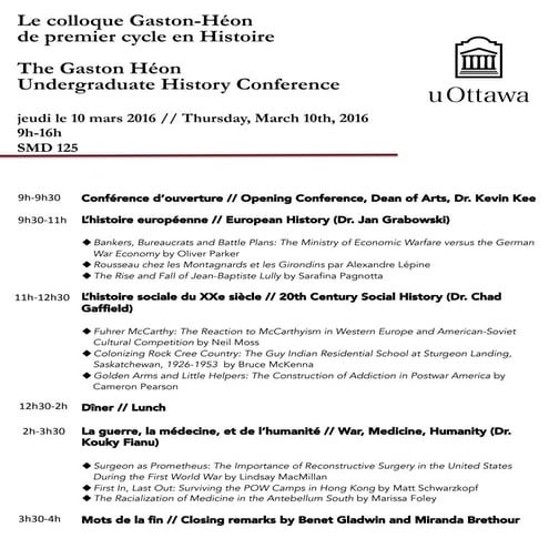 Final Conference Program | PDF