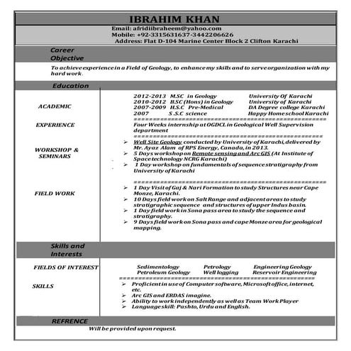 IBRAHIM KHAN CV | PDF