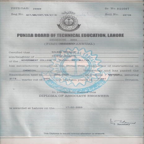 Saleem DAE DMC | PDF