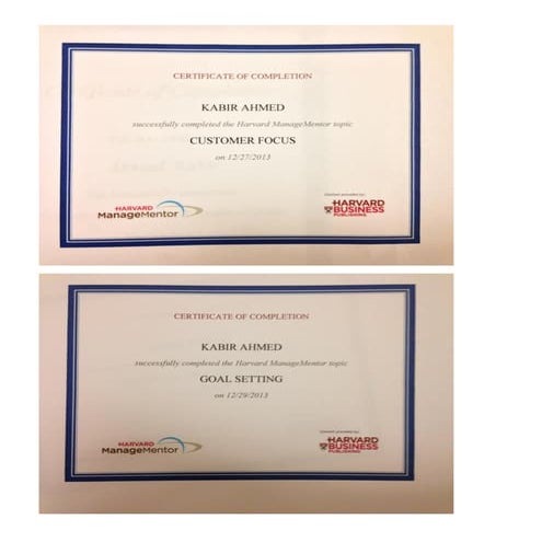 Harvard ManageMentor-Certificates 2013 | PDF