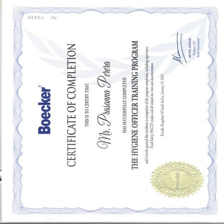 scan certificate boeker hygiene officer | PDF