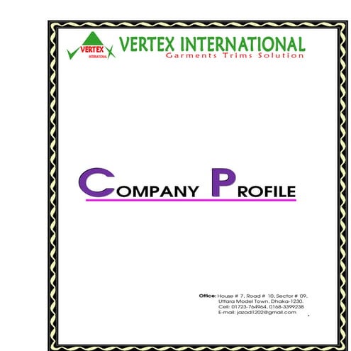 Vertex International-Business Profile | PDF