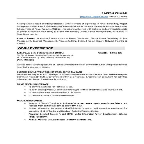 Resume-RAKESH KUMAR | PDF