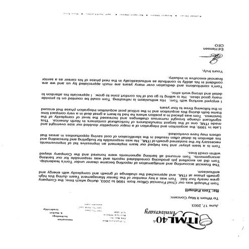 ITML CEO & Staff Reference letters | PDF