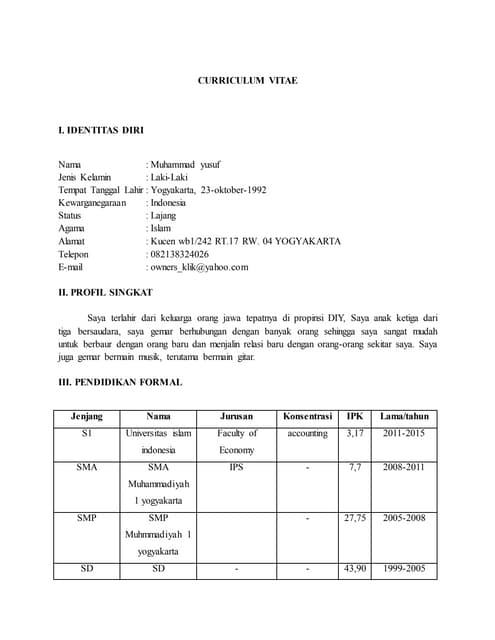 MUHAMMAD SUWANDA CV | PDF