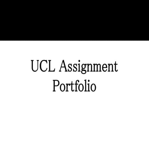 UCL work portfolio | PDF | Business | Business and Finance