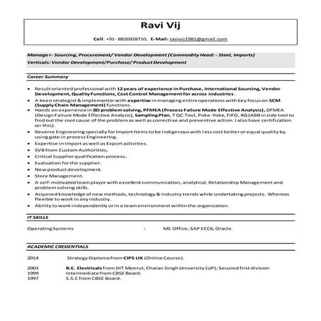 Ravi Vij_updated CV_2015 | DOCX