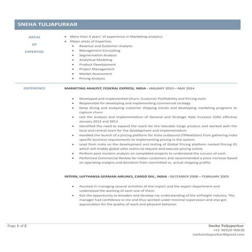 Resume_Sneha_Tuljapurkar | PDF