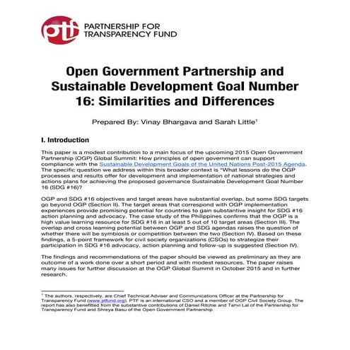 OGP-and-SDG16-Similarities-and-Differences-1 | PDF