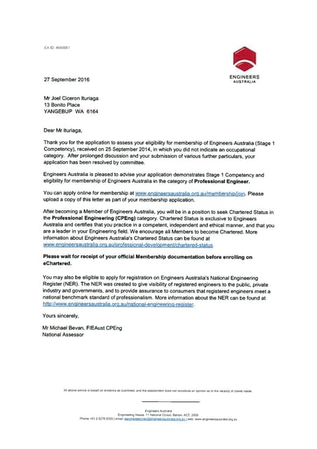 Engineers Australia Certificate | PDF