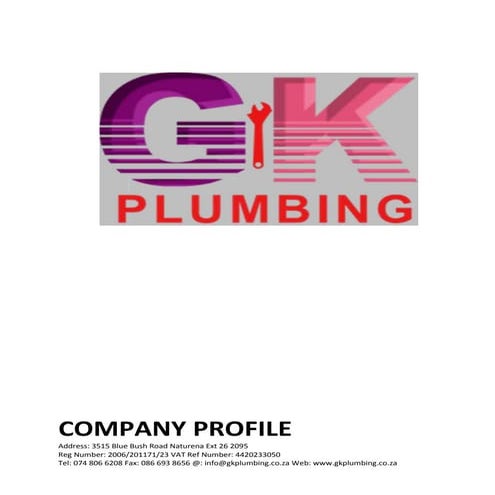 GK Plumbing Business Profile 2016 | PDF