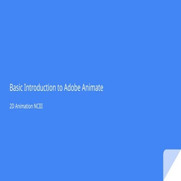 Adobe Animation and its basics and the parts of workspace | PPTX