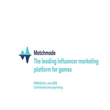 Matchmade - NOAH18 Berlin | PPT