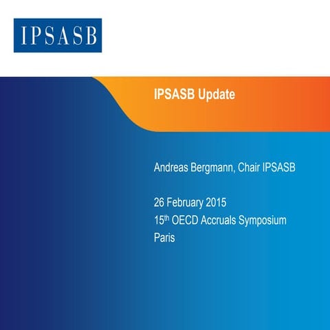 IPSASB Update - Andreas Bergman, IPSASB | PPT