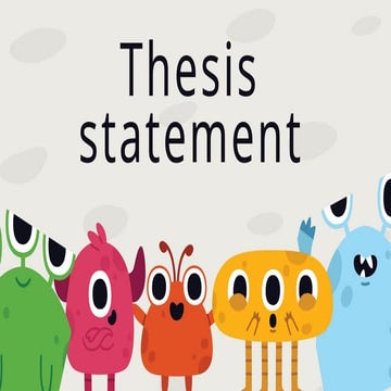 THESIS STATEMENT POWERPOINT PRESENTATION | PPTX