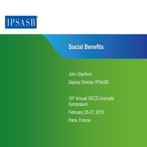 Social benefits - John Stanford, IPSASB | PDF