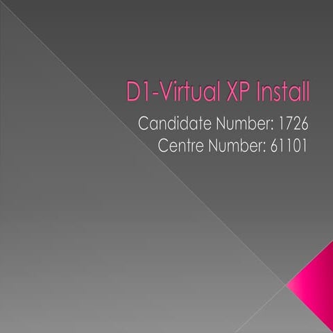 D1 virtual xp install | PPTX | Computing | Technology & Computing