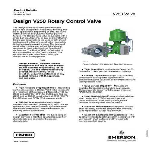 Fisher Rotary Valve Selection Guide | PDF