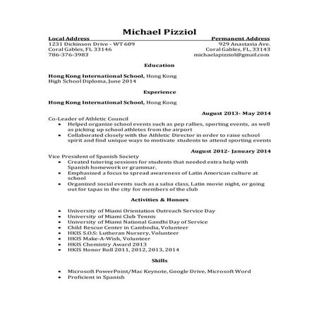 Rob's Resume updated | DOC