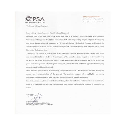 PSA Testimonial | PDF
