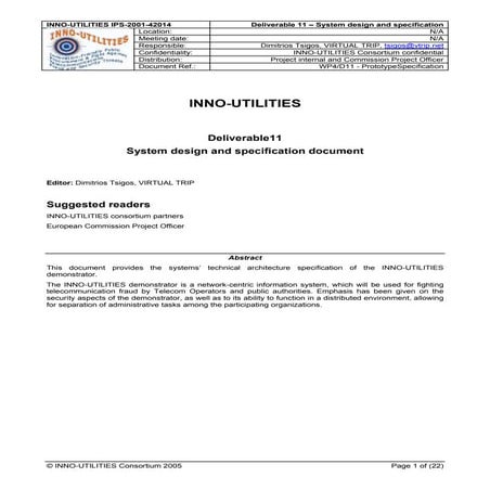 D11 prototype specification[1] | PDF | Computing | Technology & Computing