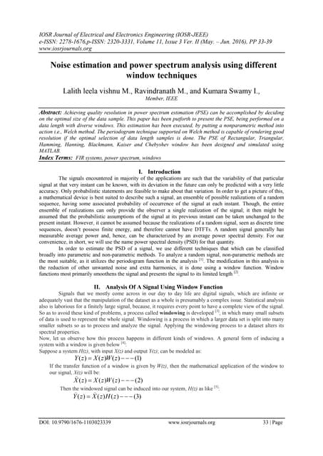 Windowing techniques of fir filter design | PPTX | Digital Audio ...