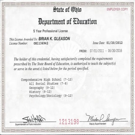 Teaching License | PDF