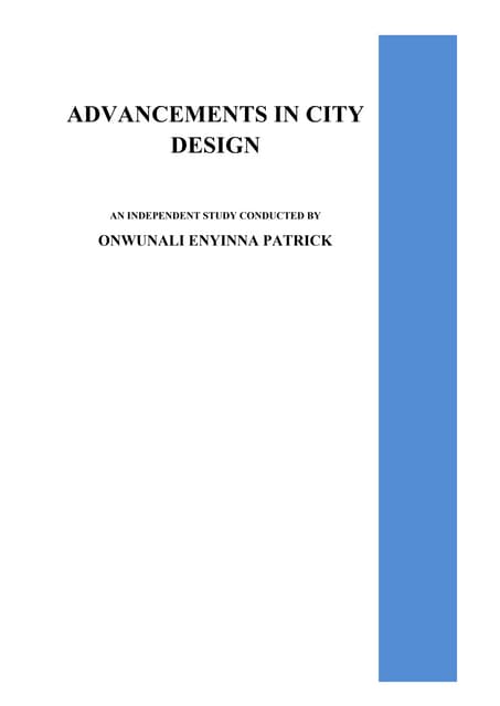 Urban planning concept,principles and elementes | PDF