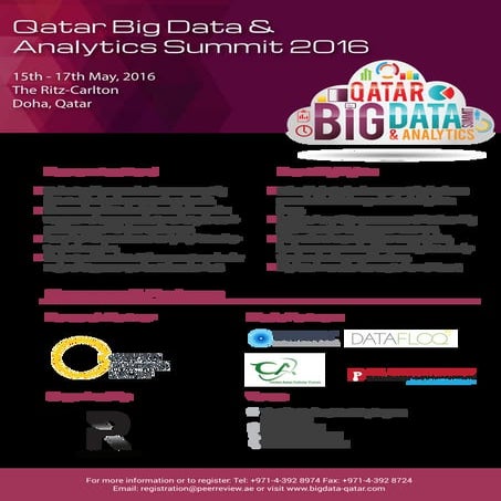 Qatar Big Data & Analytics Summit Brouchre15th - 17th May 2016 | PDF