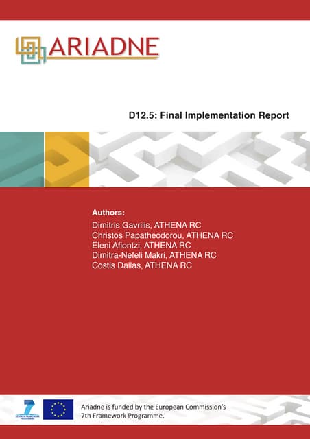 ARIADNE: Final Implementation Report | PDF ARIADNE: Final Implementation Report | PDF