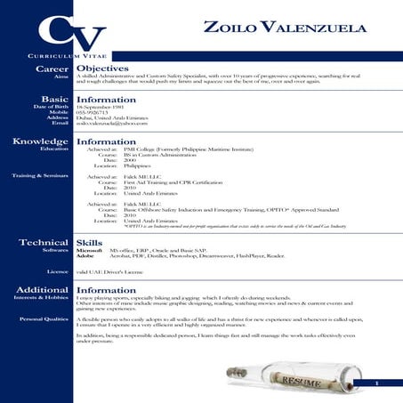 Zoilo _CV | PDF