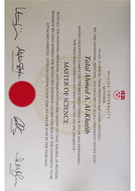 McGill transcript 2 | PDF