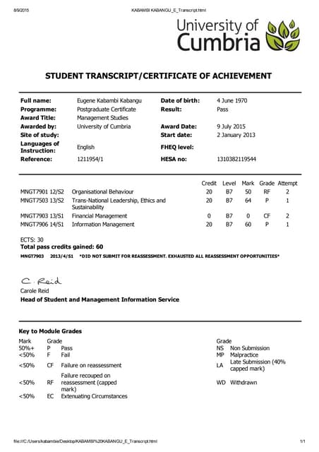 Nottingham Certificate (BEng) | PDF
