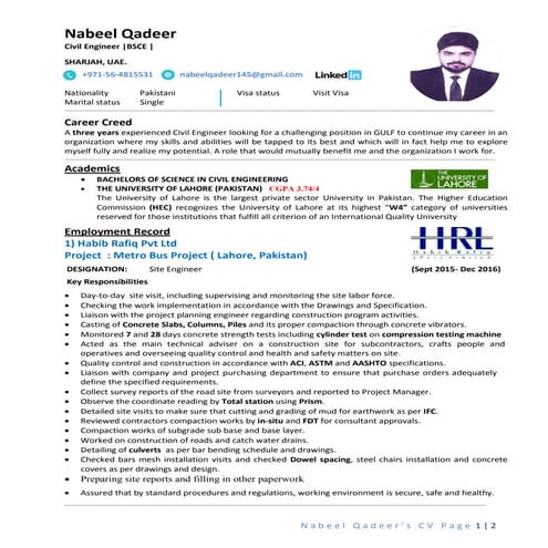 nabeel resume hrl | PDF