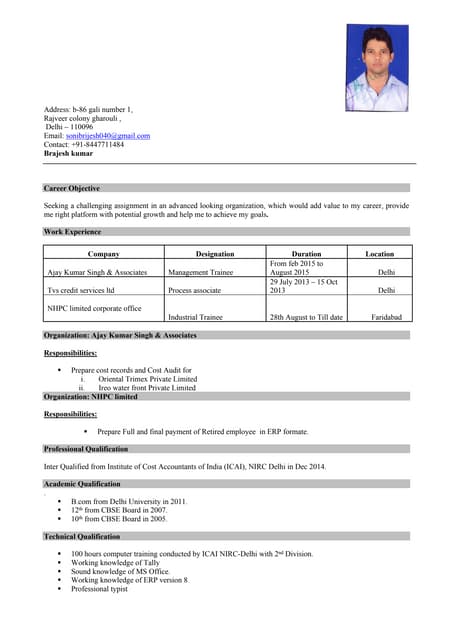 NOOR_Exprnc ITI Resume | DOC | Careers