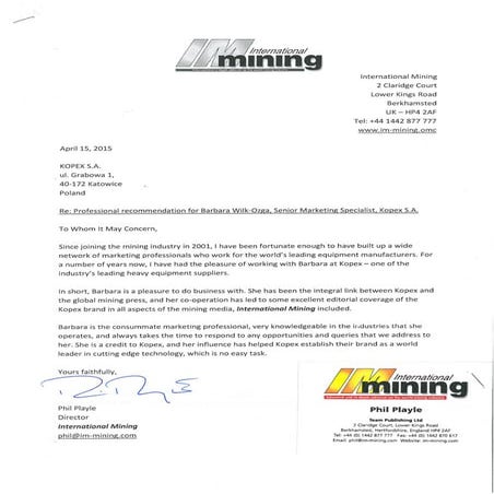 INTERNATIONAL MINING Recommendation ENG | PDF