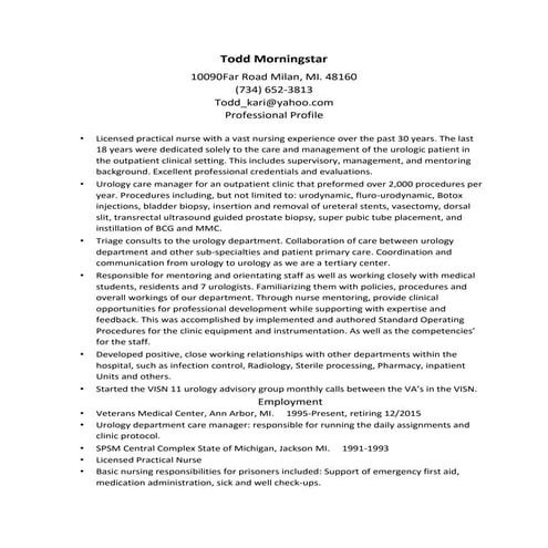 Todd Morningstar resume final @7@11-30 | PDF