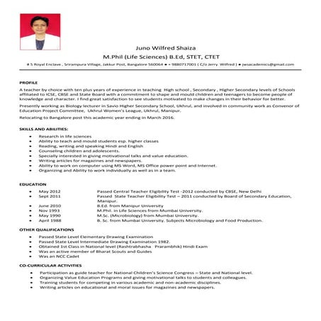 Top 8 physics teacher resume samples