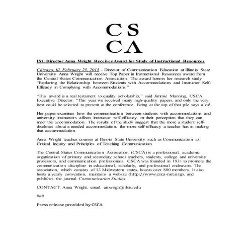 Anna Wright Press Release | DOCX