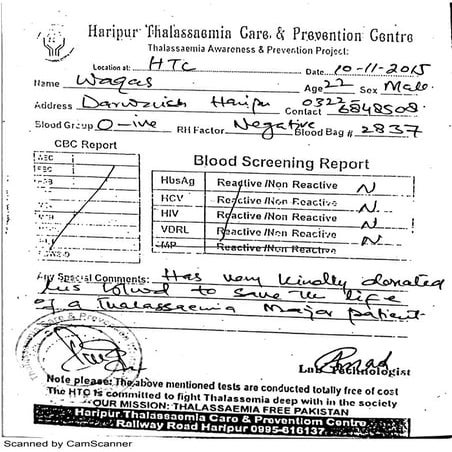 blood report | PDF