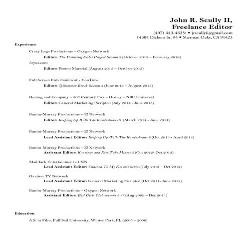 John R Scully Resume-1 | PDF