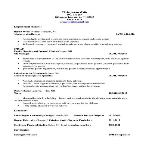 resume Rebecca | DOC