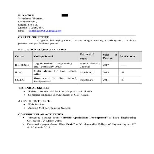 Elango Resume | PDF