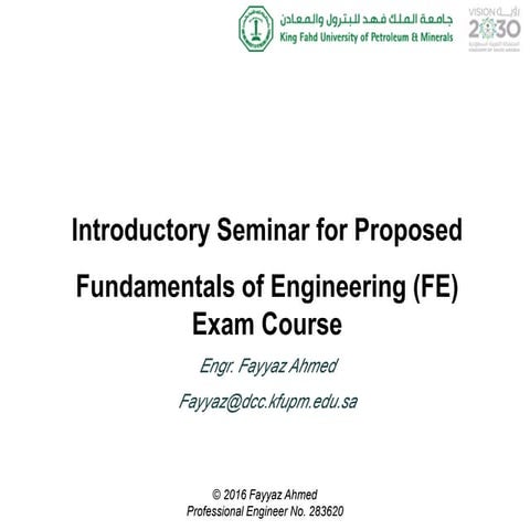 FE Exam | PPT