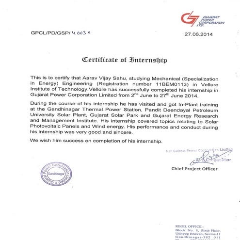 GPCL Internship | PDF