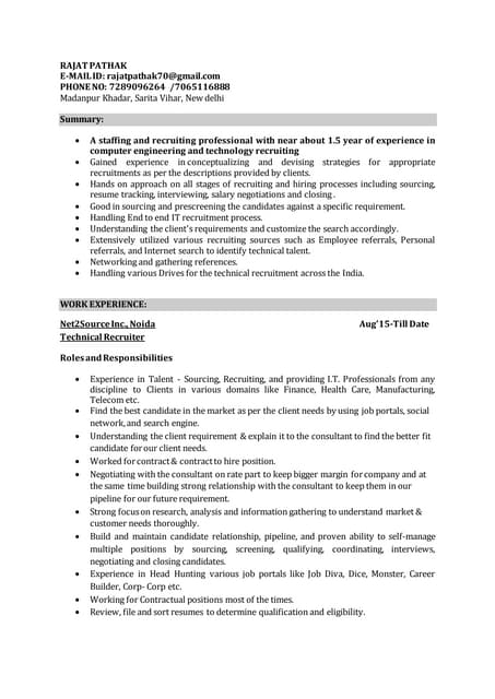 Vidyasagar-Bench Sales Resume