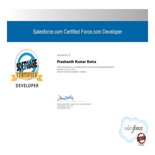 Prashanth Kumar Kotra_Developer Certificate | PDF