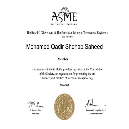 ASME certificate | PDF